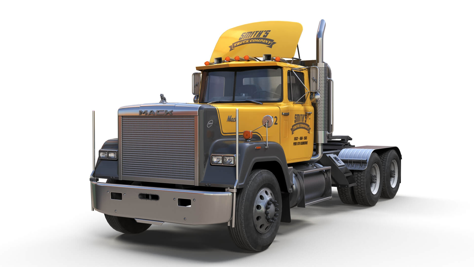 Superliner Daycab Semitruck - 3D Model by Veaceslav Condraciuc