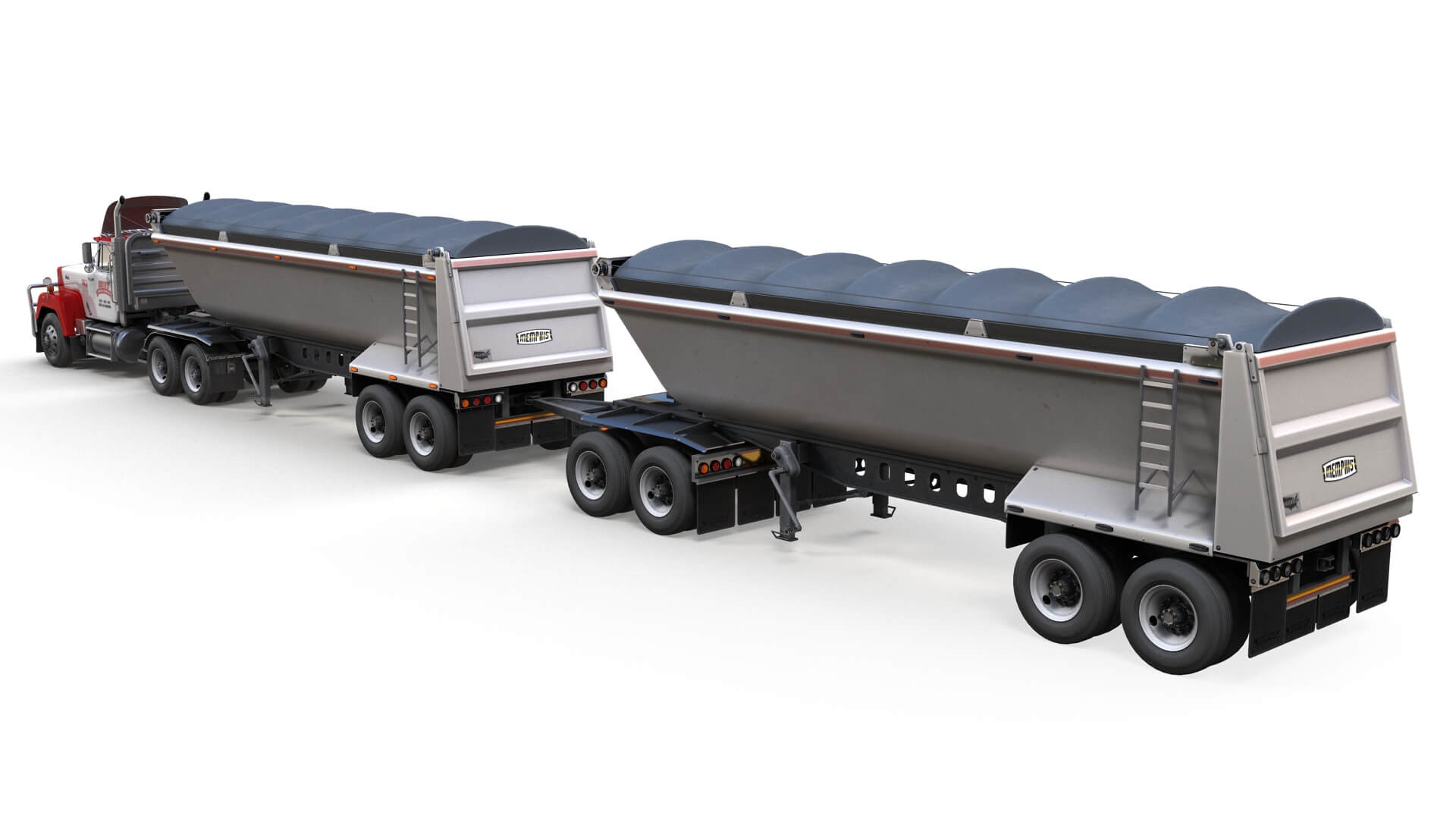 Superliner Dump Trailer Semitruck - 3D Model by Veaceslav Condraciuc