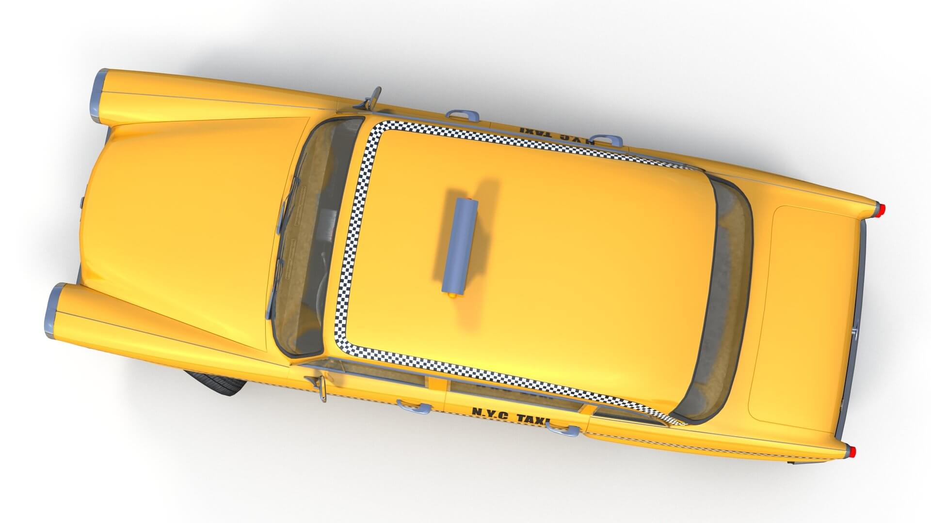 Taxi Vintage Yellow Cab - 3D Model by Veaceslav Condraciuc