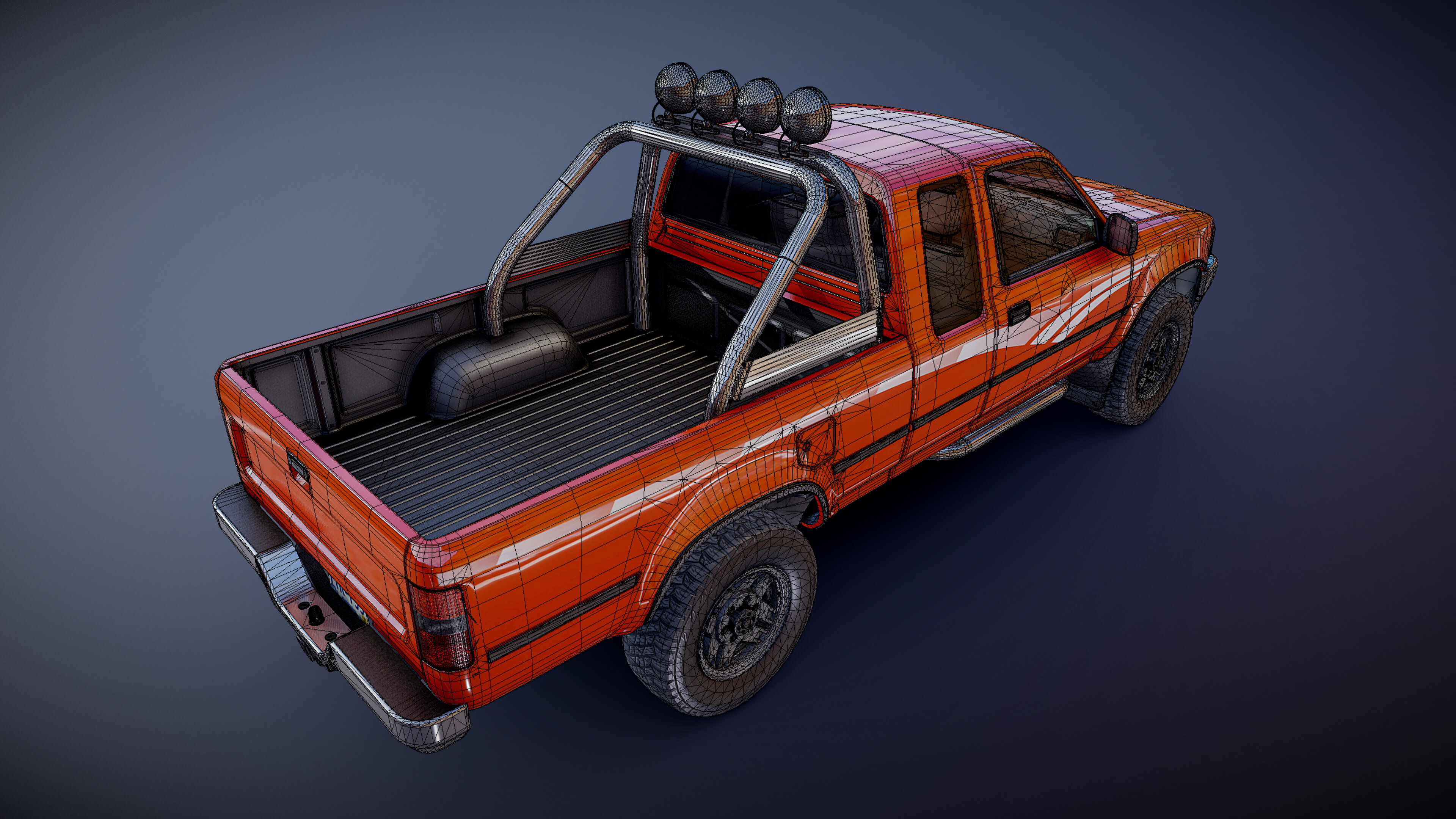 Toyota Pickup Xtra Cab - 3D Model by Veaceslav Condraciuc