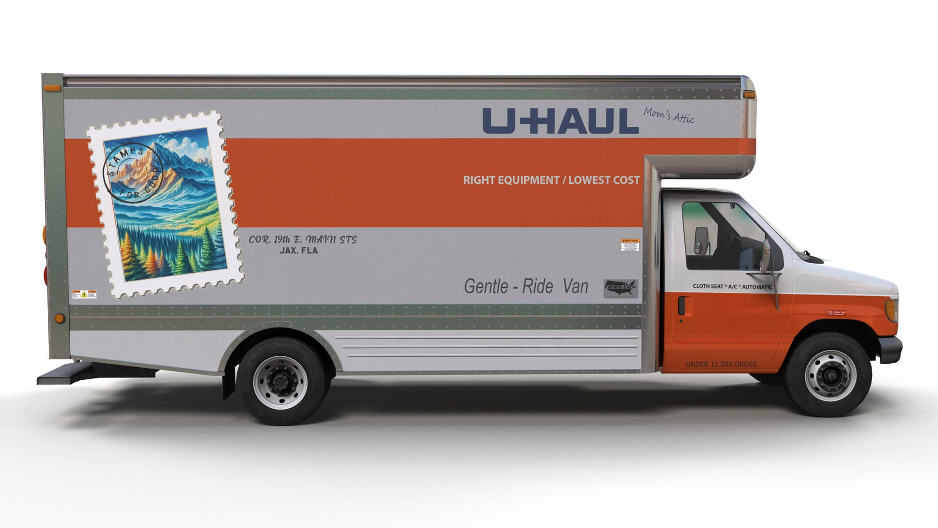 U-Haul Moving Box Truck 3D Model by Veaceslav Condraciuc