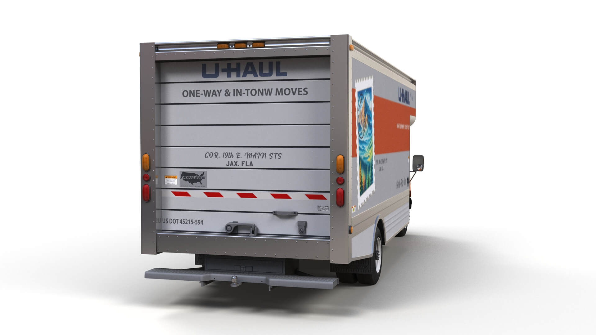 U-Haul Moving Box Truck 3D Model by Veaceslav Condraciuc