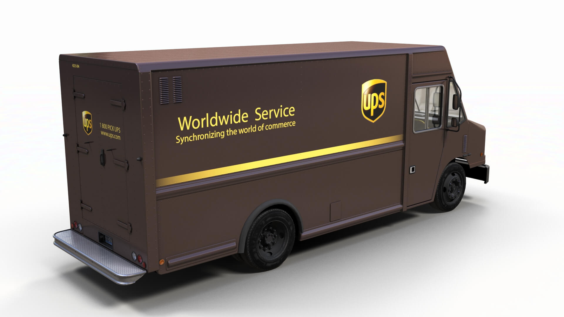 UPS Panel Van - 3D Model by Veaceslav Condraciuc