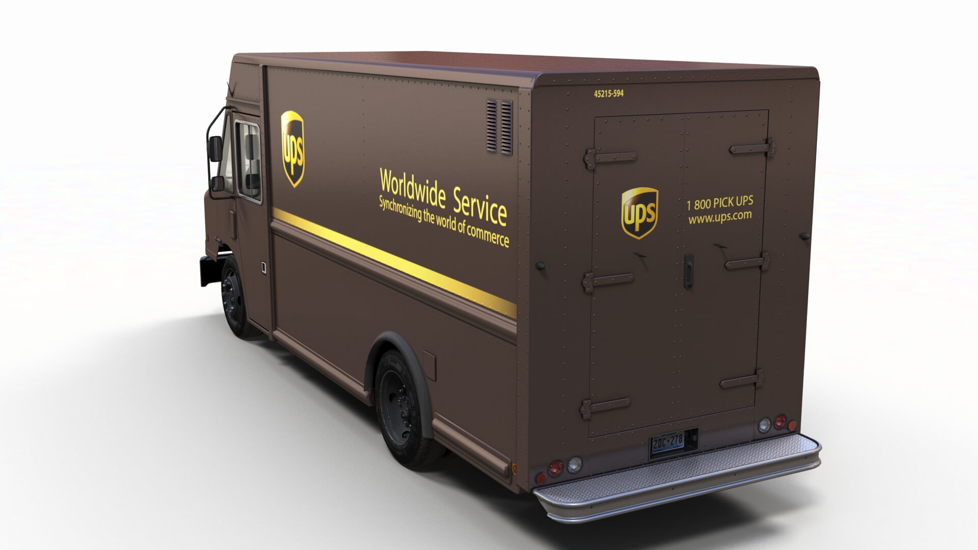 UPS Panel Van - 3D Model by Veaceslav Condraciuc