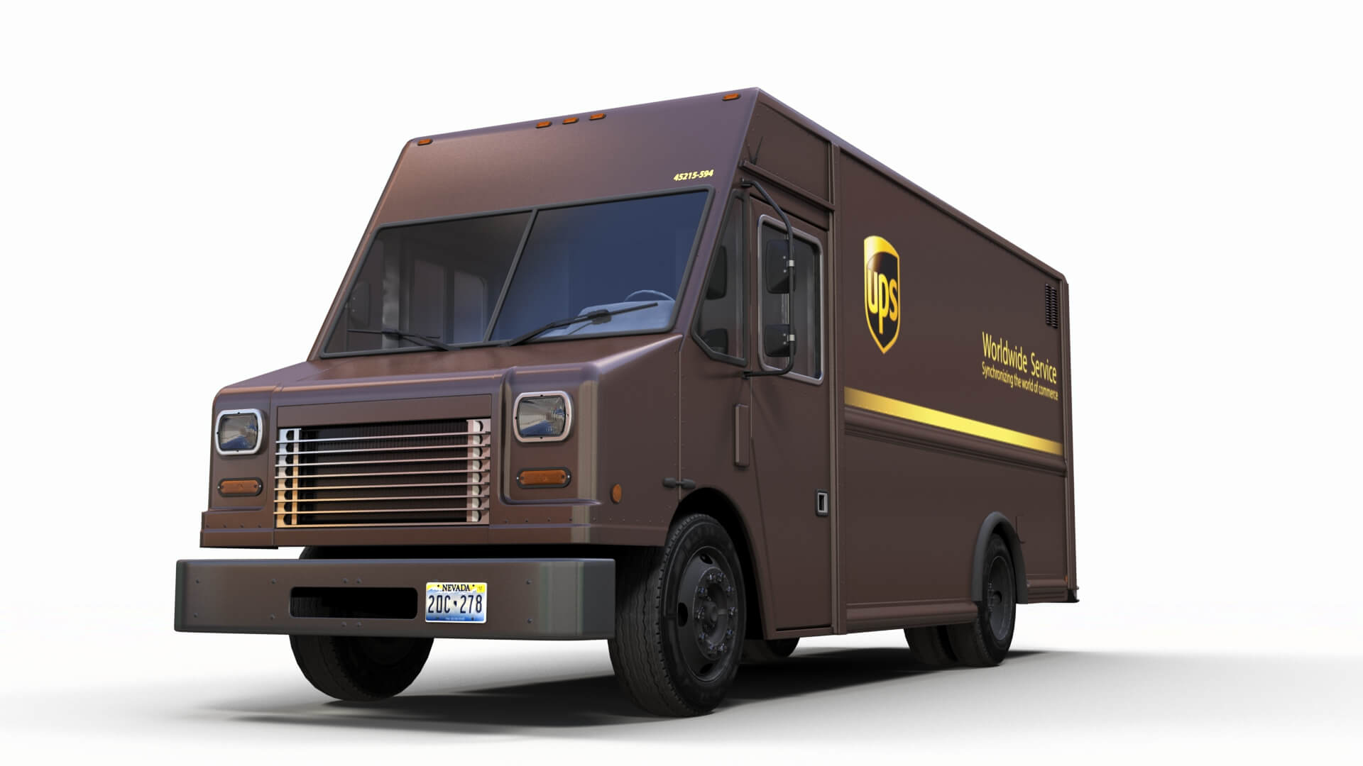 UPS Panel Van - 3D Model by Veaceslav Condraciuc