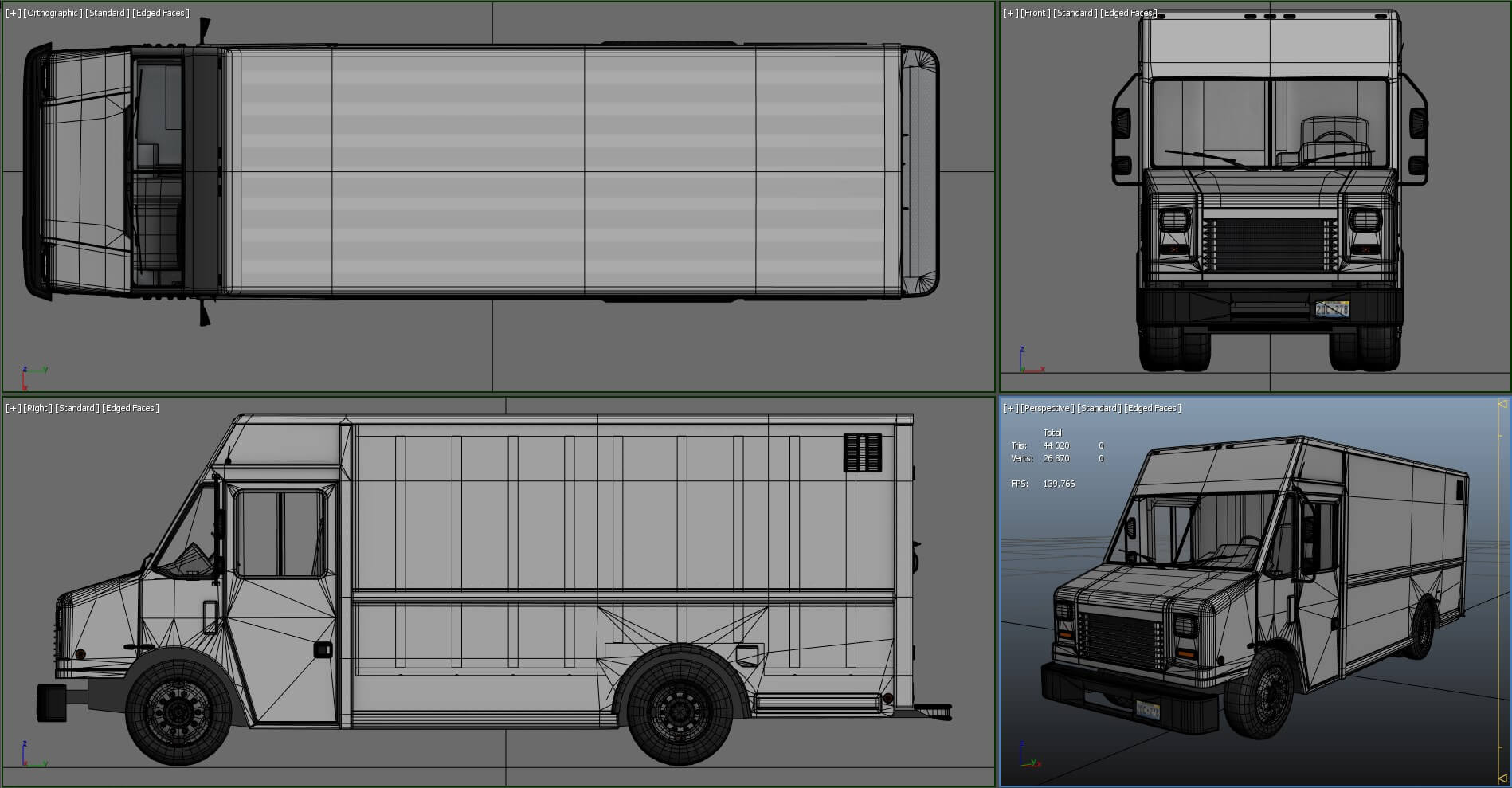UPS Panel Van - 3D Model by Veaceslav Condraciuc
