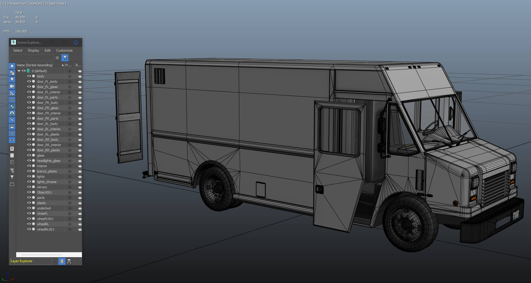 UPS Panel Van - 3D Model by Veaceslav Condraciuc