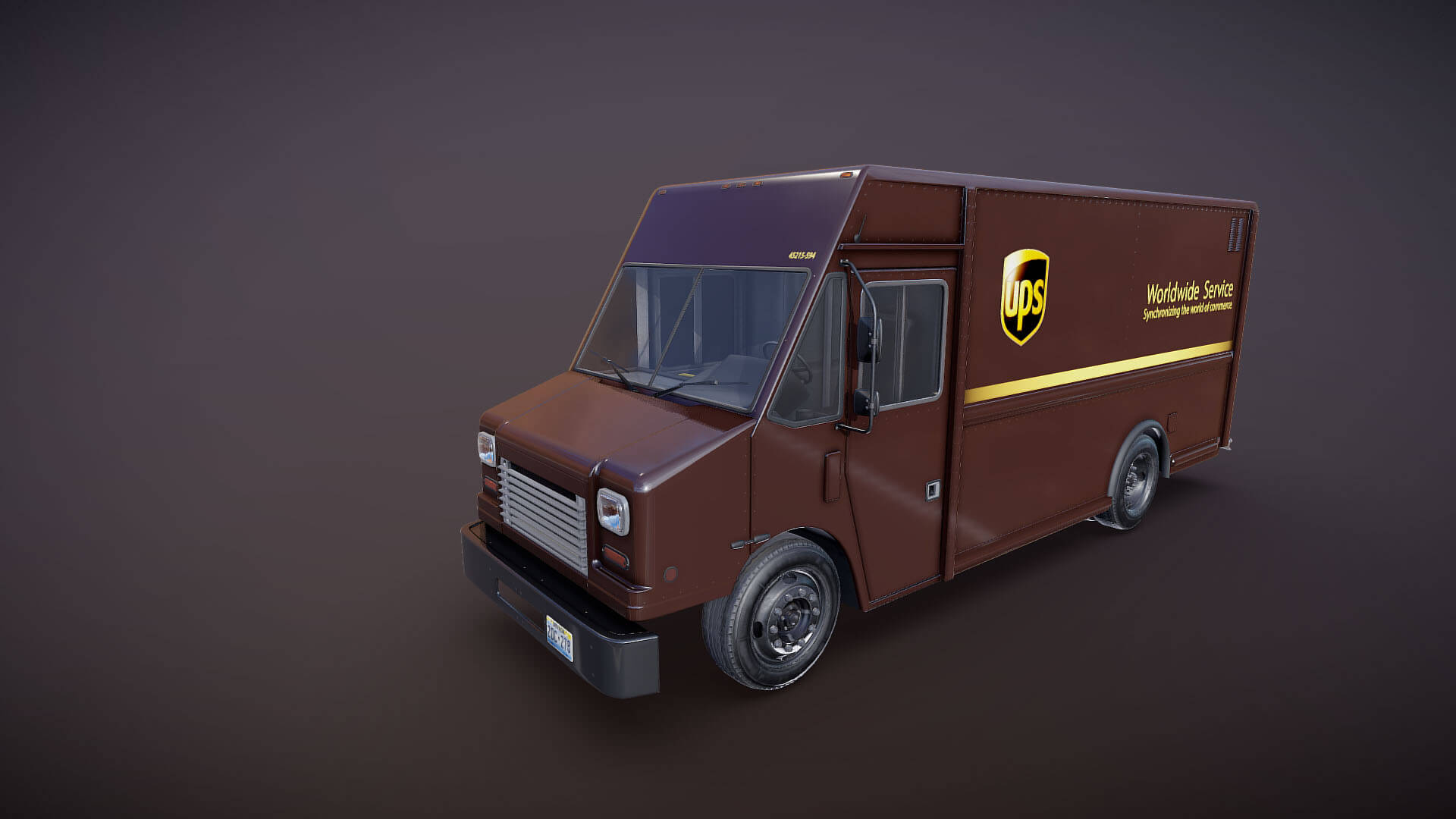 UPS Panel Van - 3D Model by Veaceslav Condraciuc