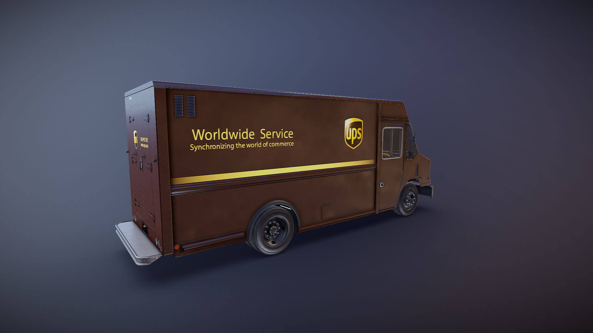UPS Panel Van - 3D Model by Veaceslav Condraciuc