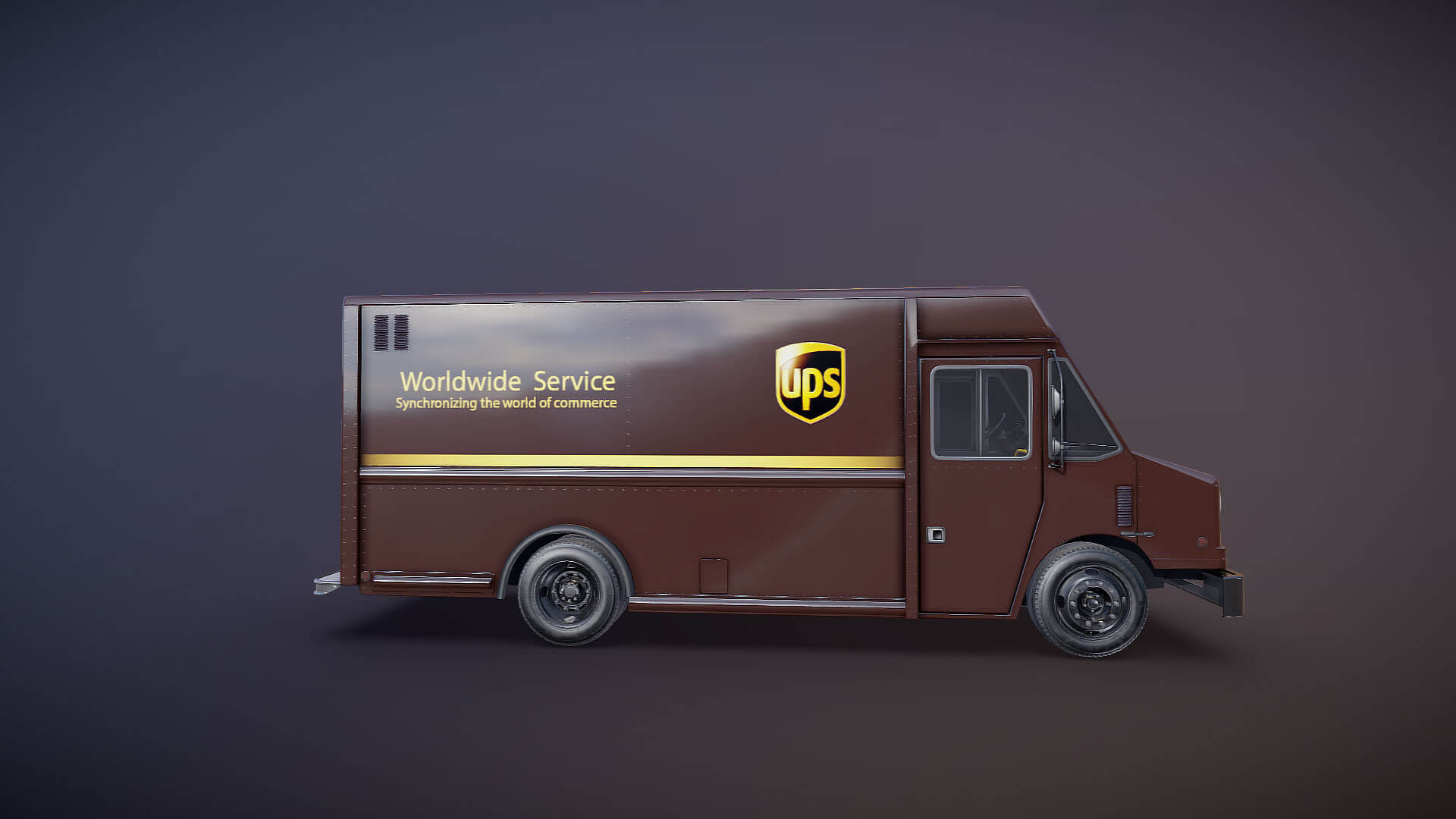 UPS Panel Van - 3D Model by Veaceslav Condraciuc