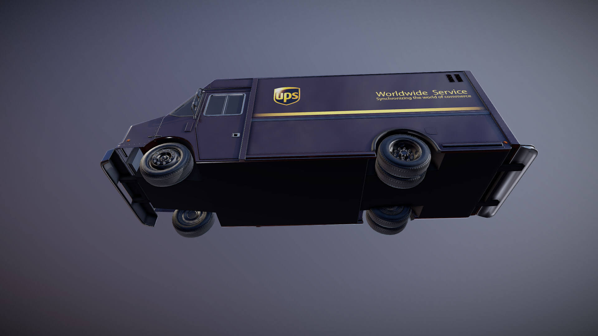 UPS Panel Van - 3D Model by Veaceslav Condraciuc
