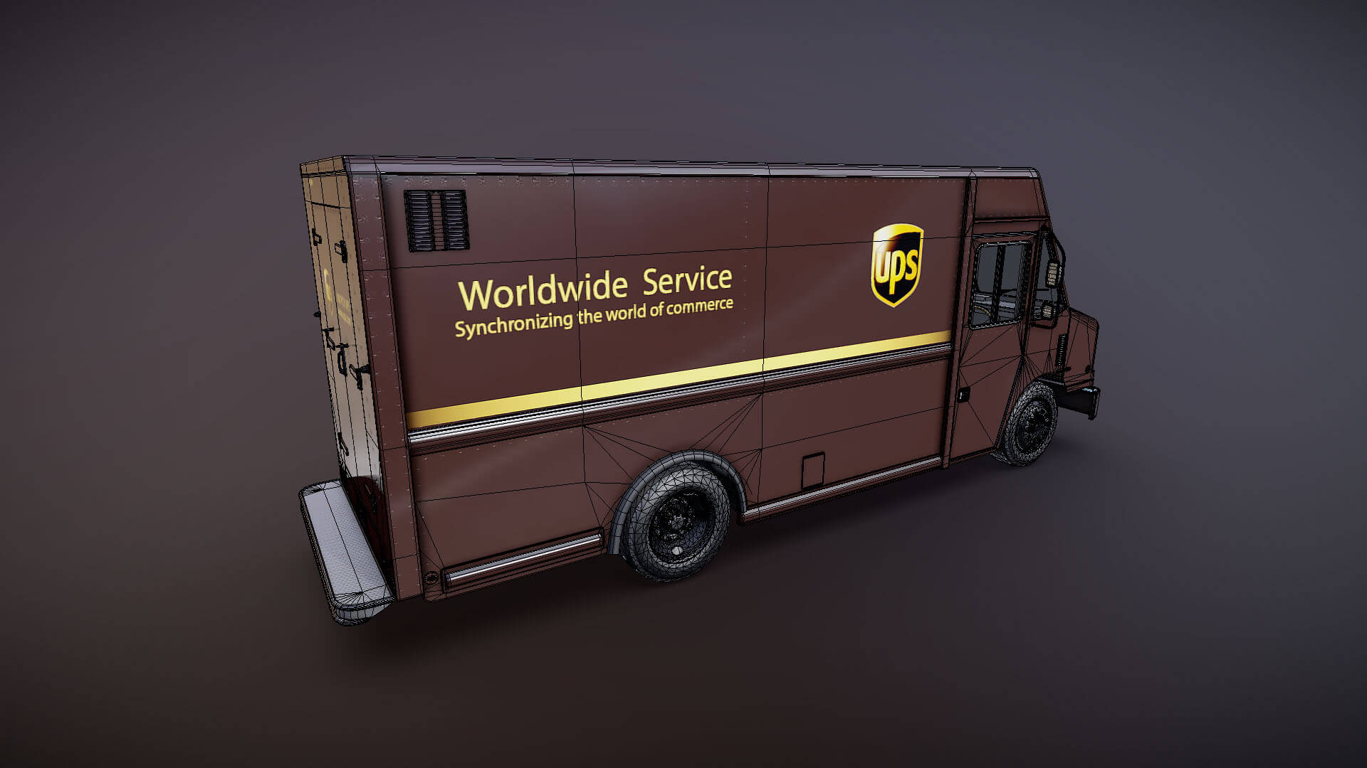UPS Panel Van - 3D Model by Veaceslav Condraciuc