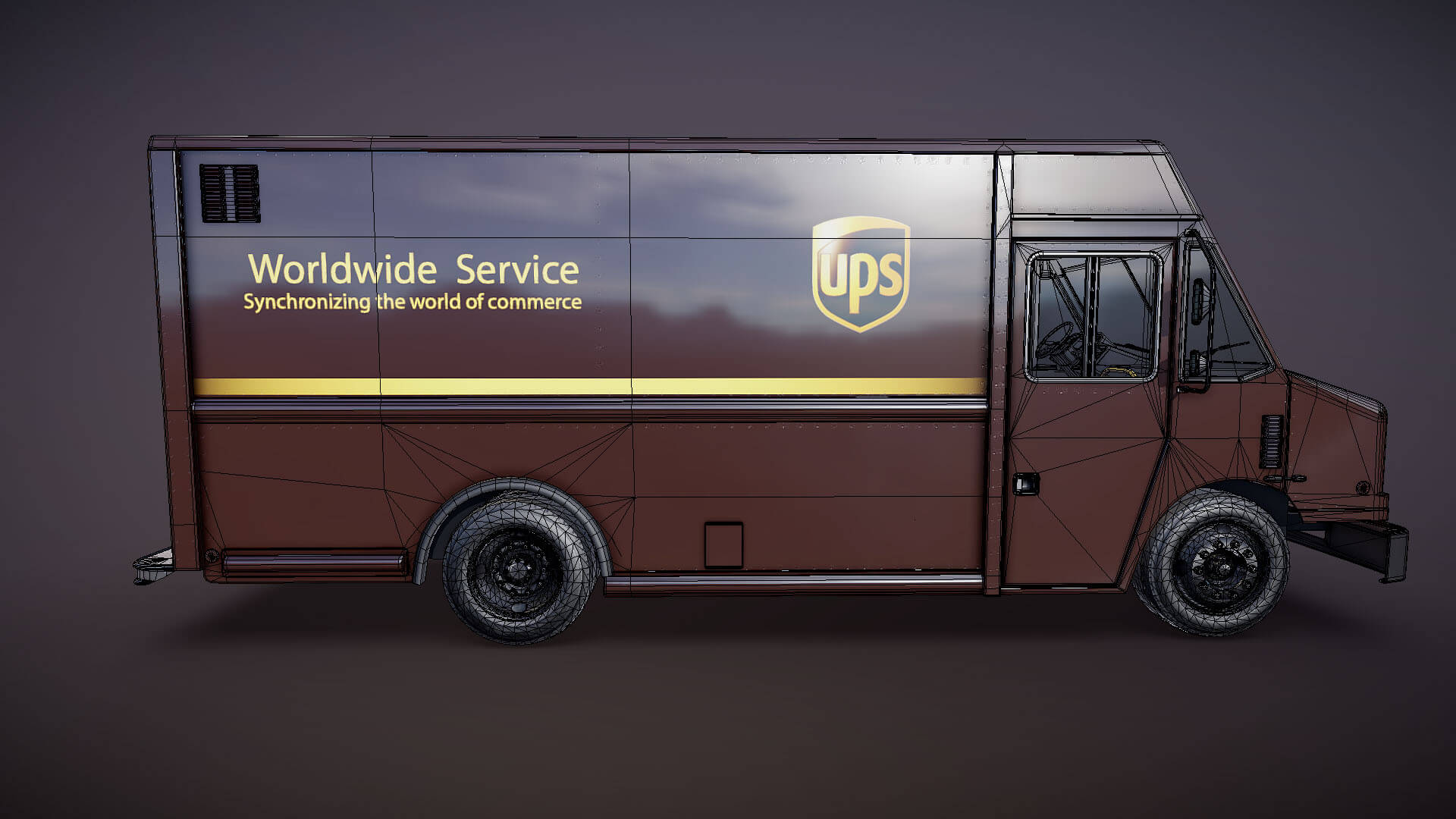 UPS Panel Van - 3D Model by Veaceslav Condraciuc