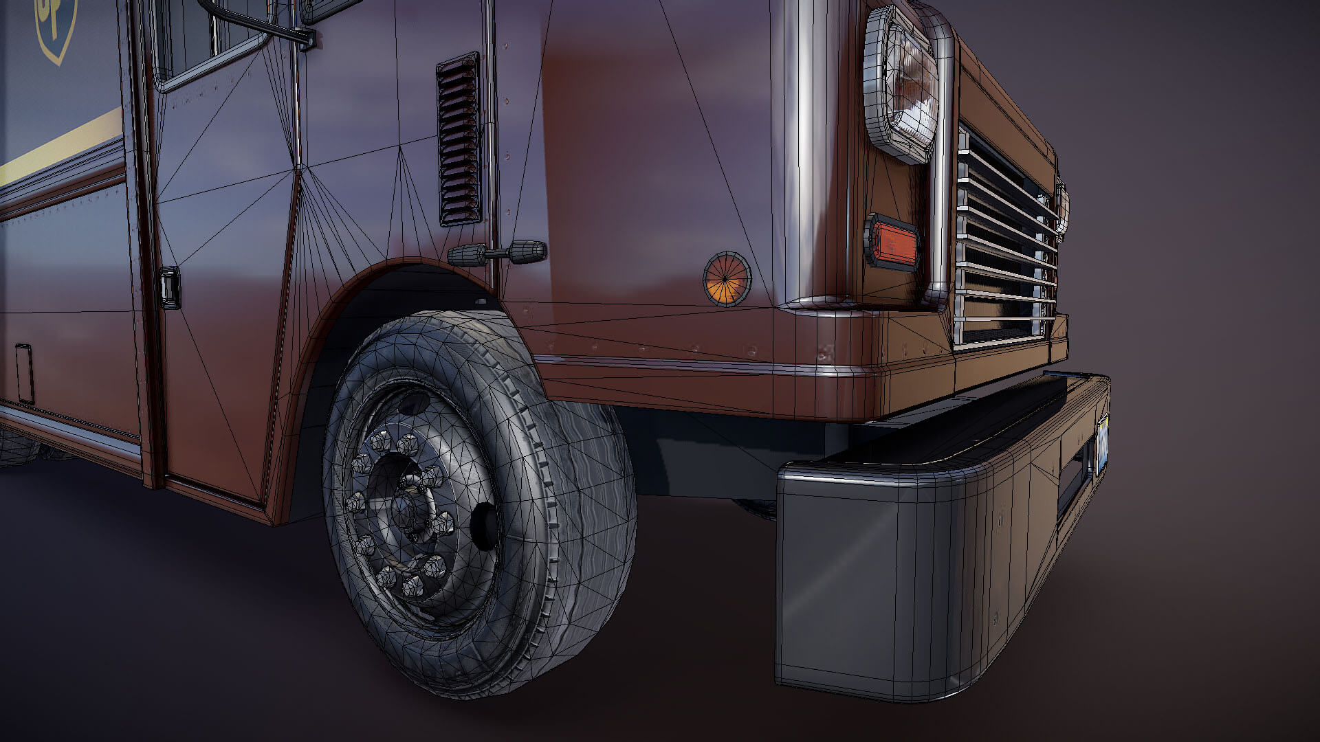 UPS Panel Van - 3D Model by Veaceslav Condraciuc