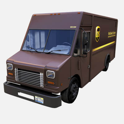 UPS Panel Van - 3D Model by Veaceslav Condraciuc