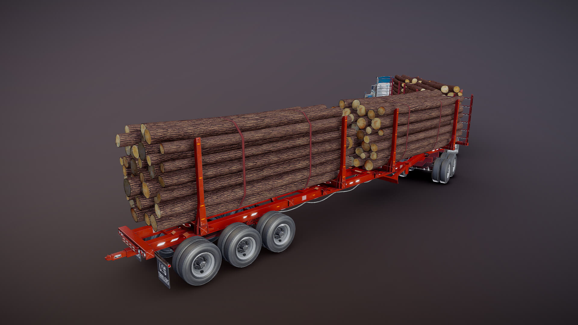 Vintage American Logger Truck - 3D Model by Veaceslav Condraciuc