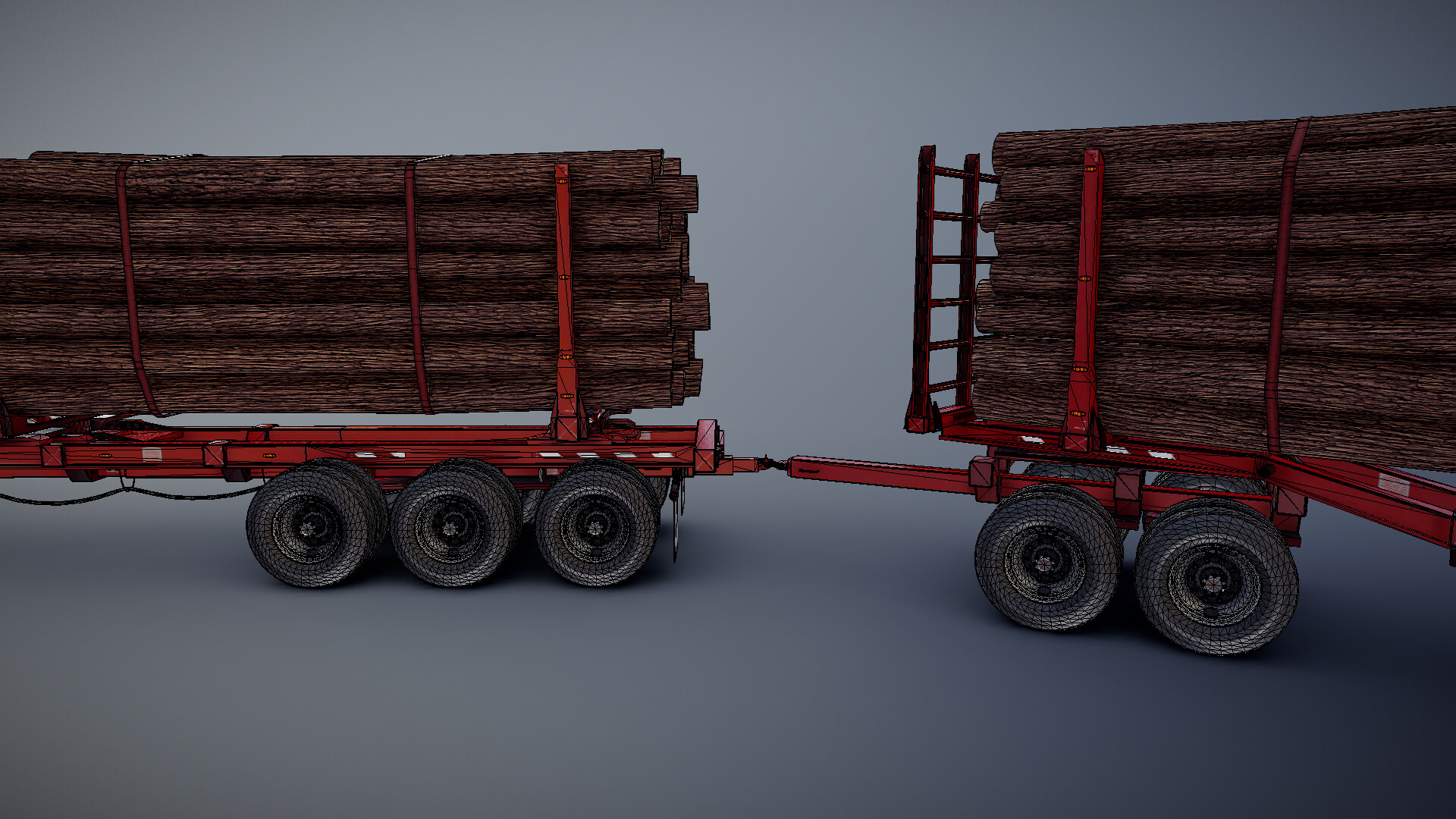 Vintage American Logger Truck - 3D Model by Veaceslav Condraciuc