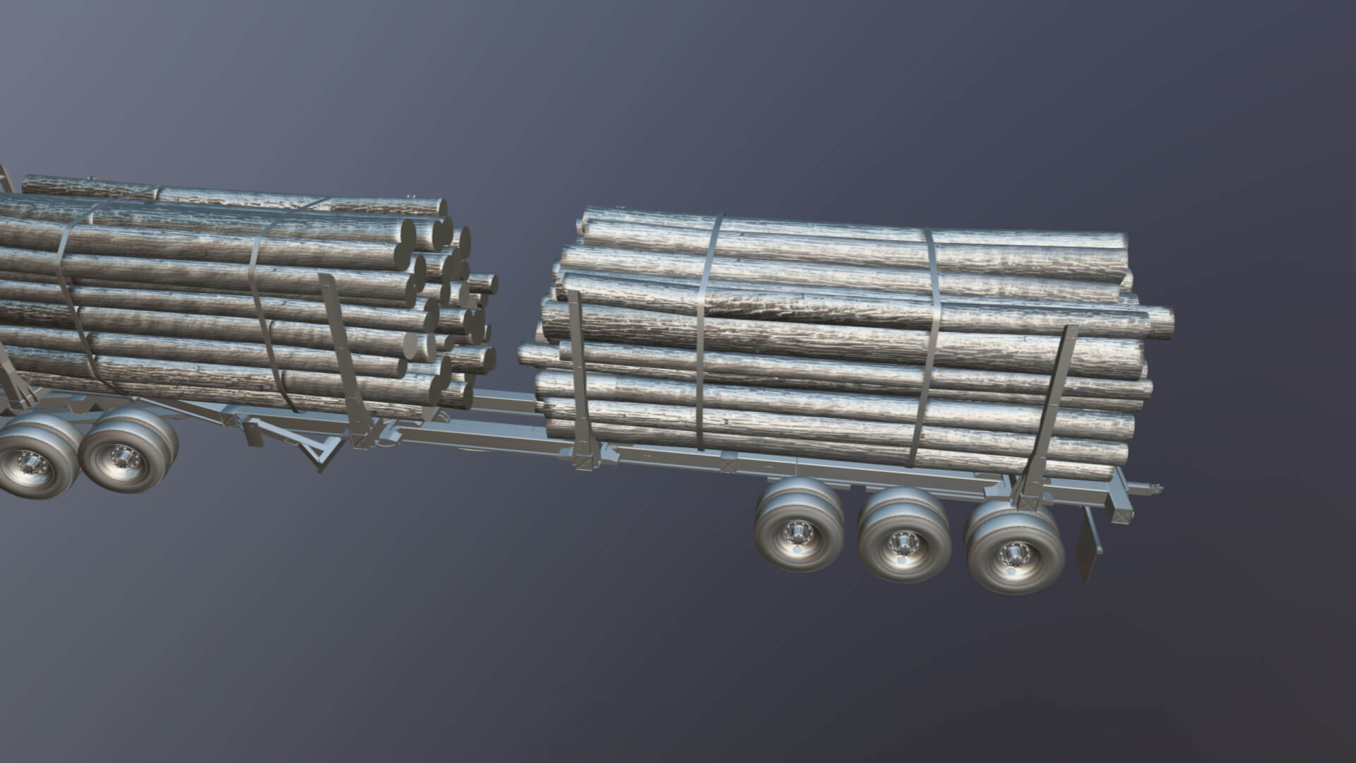 Vintage American Logger Truck - 3D Model by Veaceslav Condraciuc