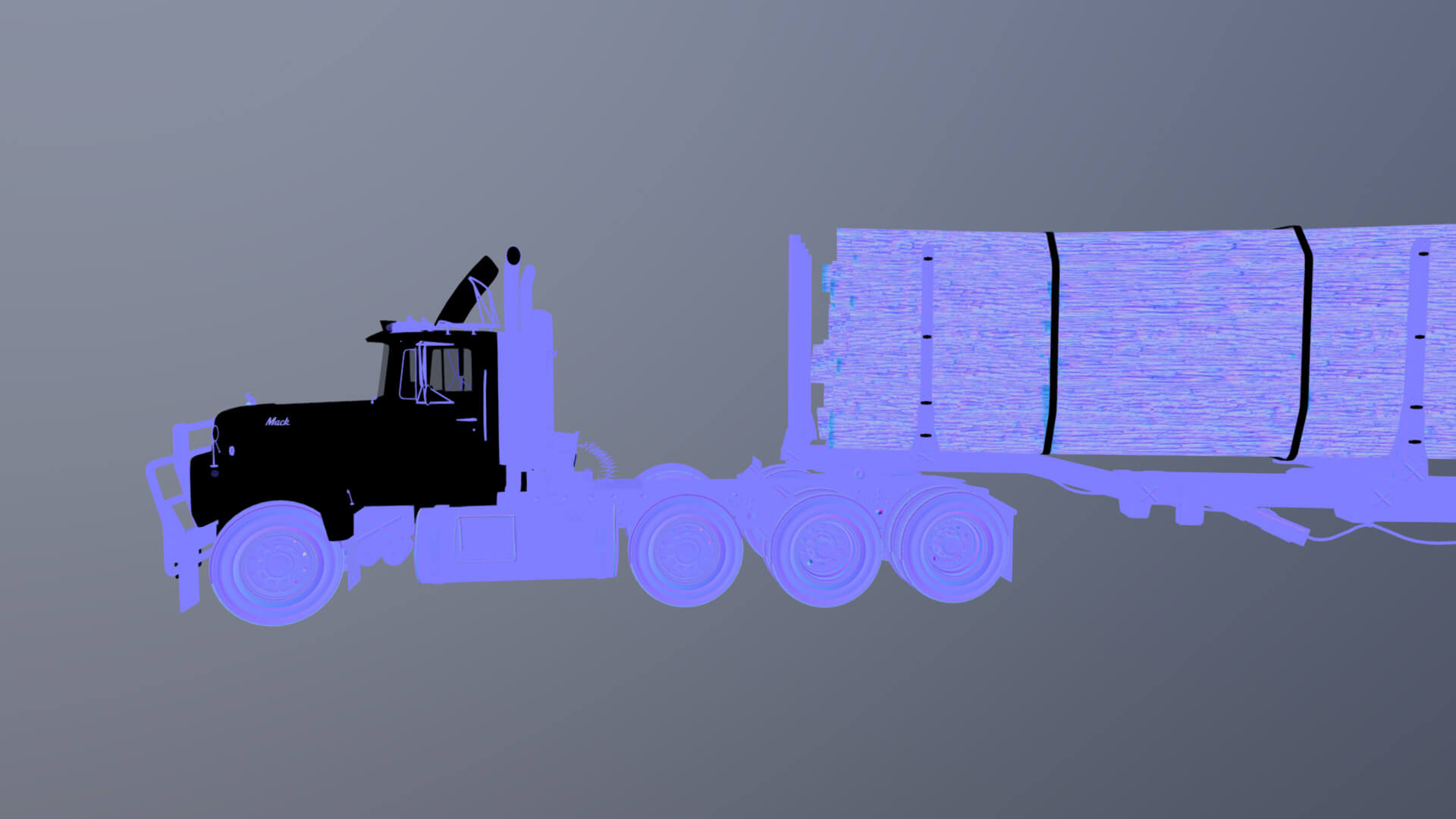 Vintage American Logger Truck - 3D Model by Veaceslav Condraciuc