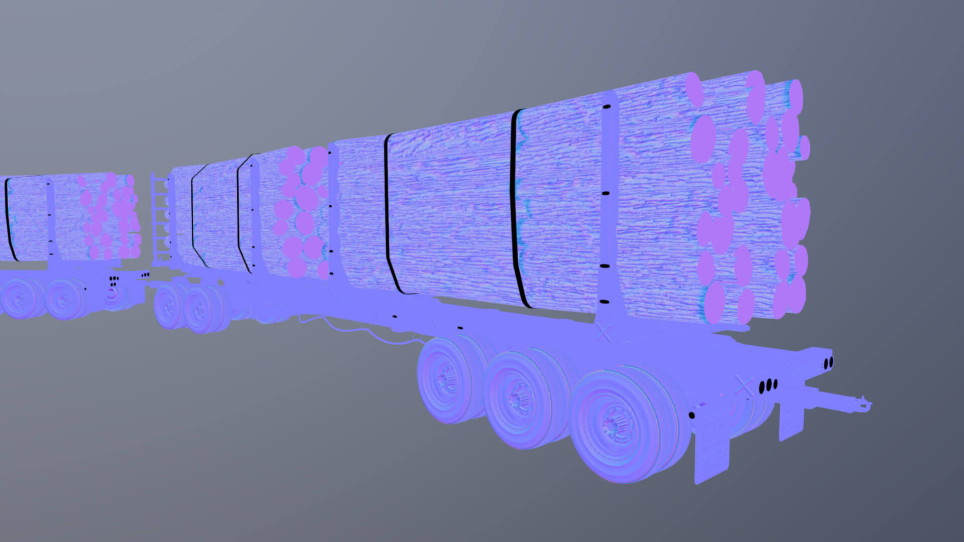 Vintage American Logger Truck - 3D Model by Veaceslav Condraciuc