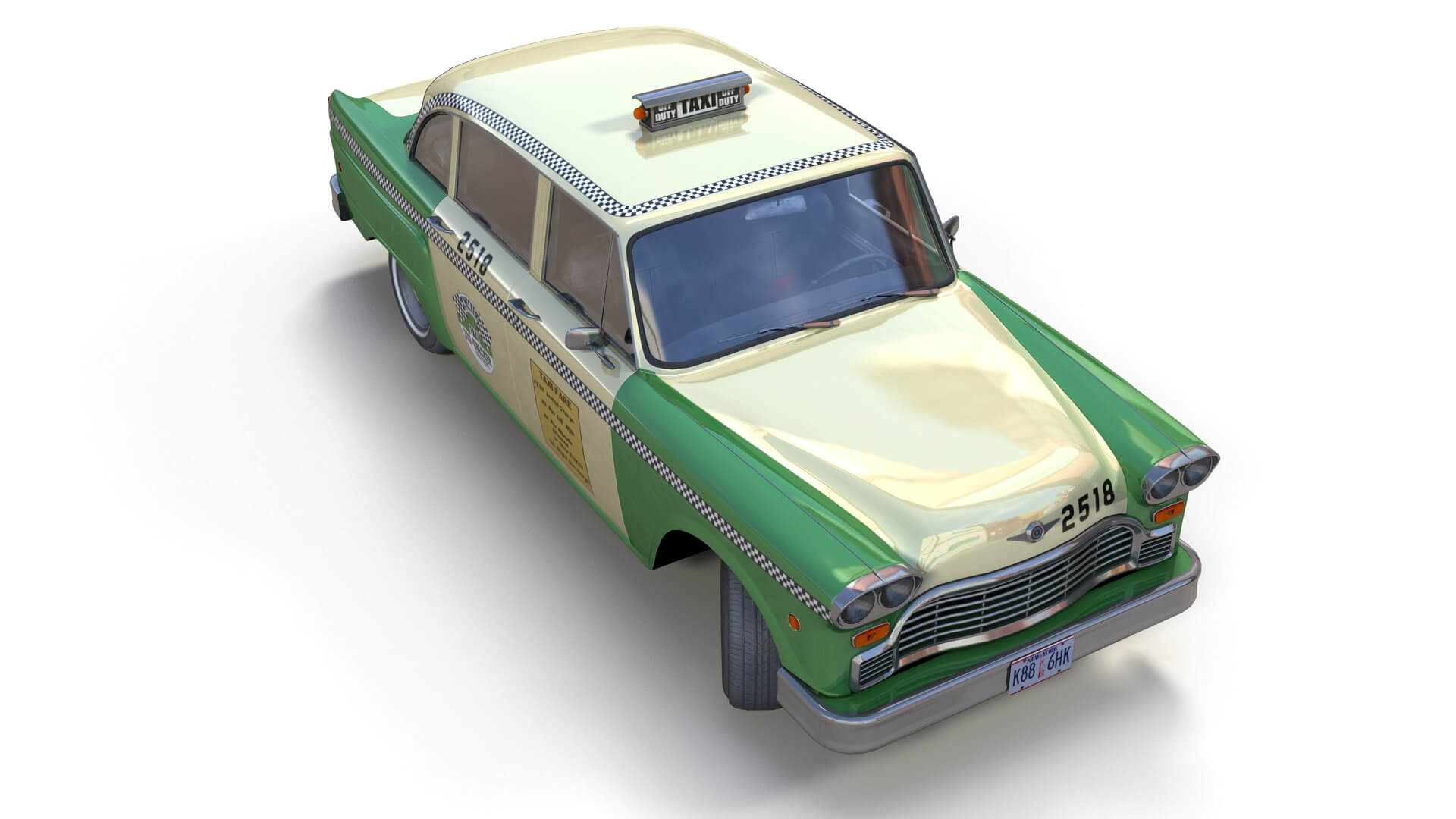 Vintage Chicago Taxi - 3D Model by Veaceslav Condraciuc