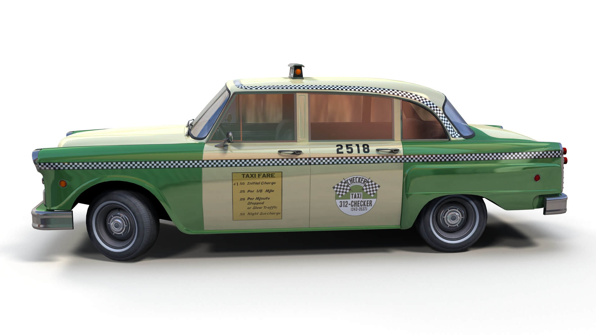 Vintage Chicago Taxi - 3D Model by Veaceslav Condraciuc