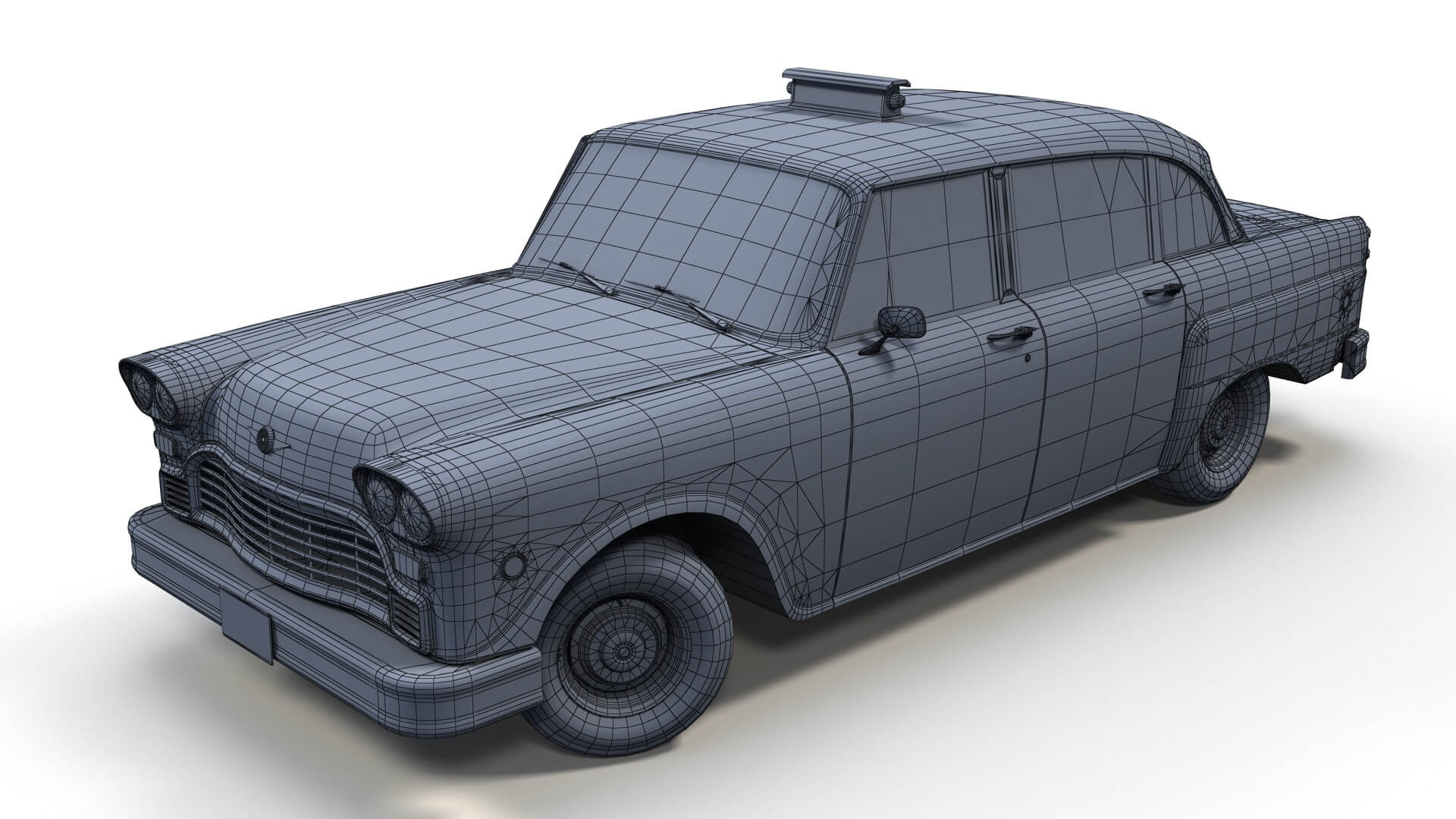 Vintage Chicago Taxi - 3D Model by Veaceslav Condraciuc
