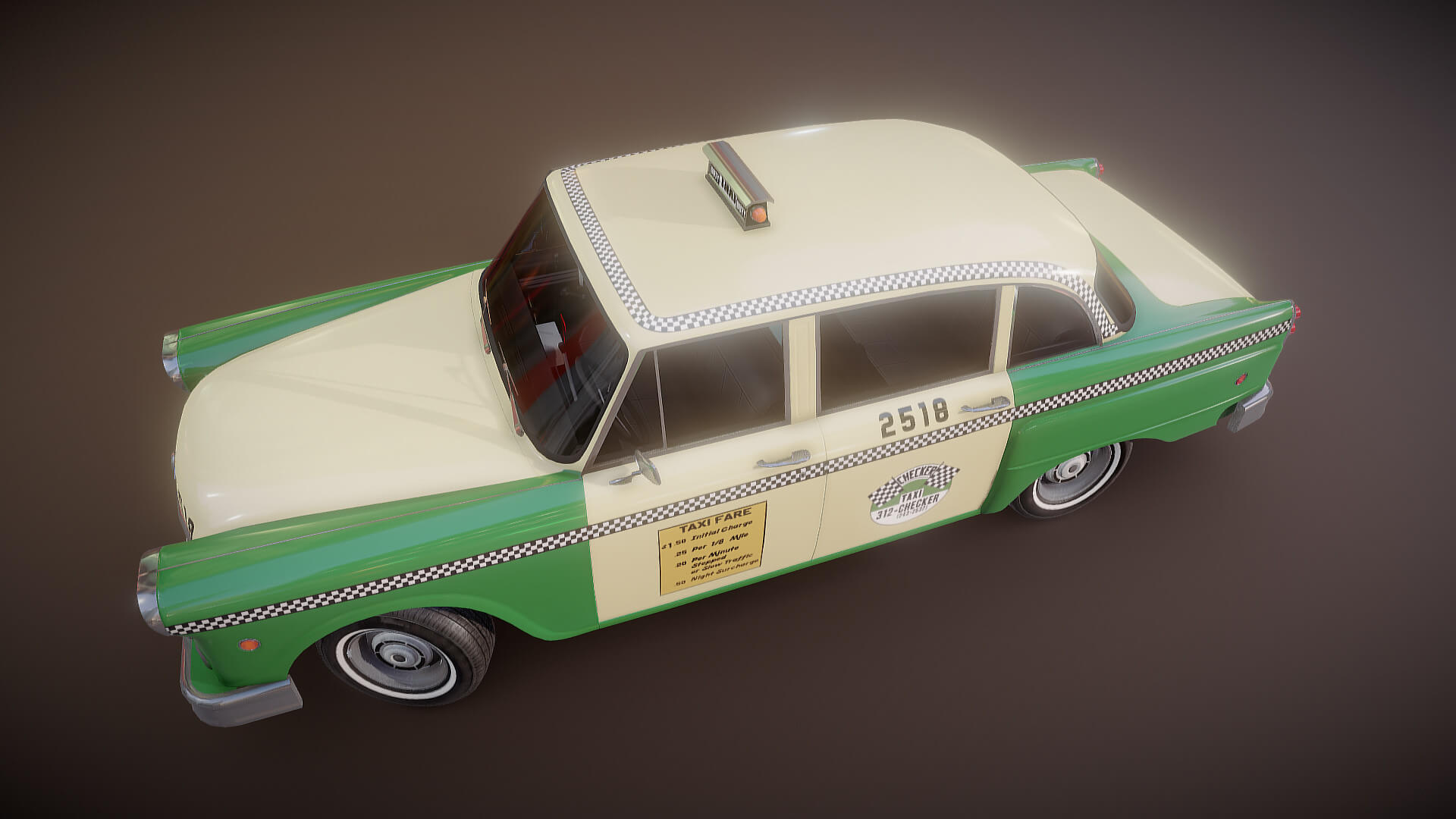 Vintage Chicago Taxi - 3D Model by Veaceslav Condraciuc
