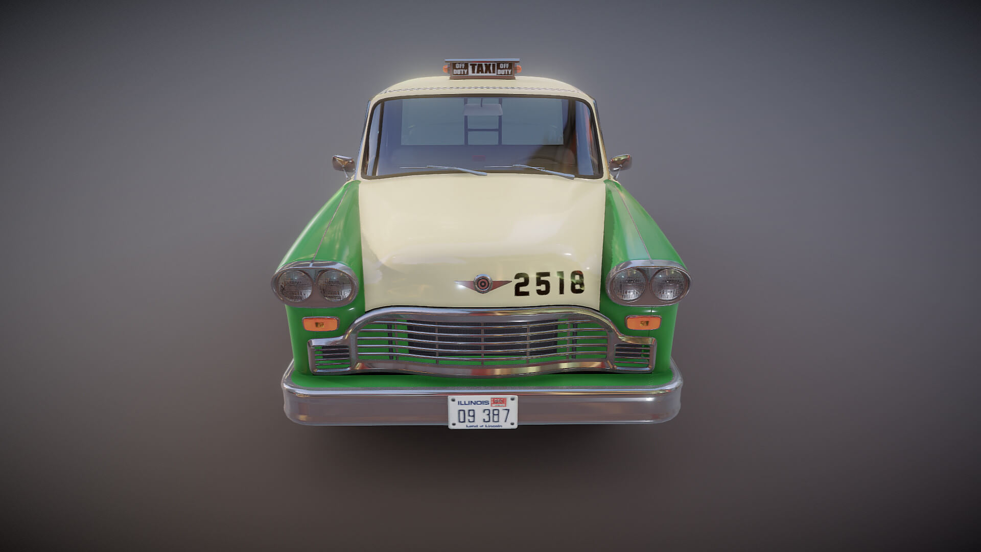 Vintage Chicago Taxi - 3D Model by Veaceslav Condraciuc