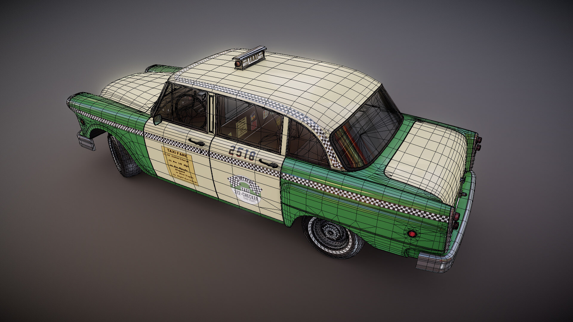 Vintage Chicago Taxi - 3D Model by Veaceslav Condraciuc