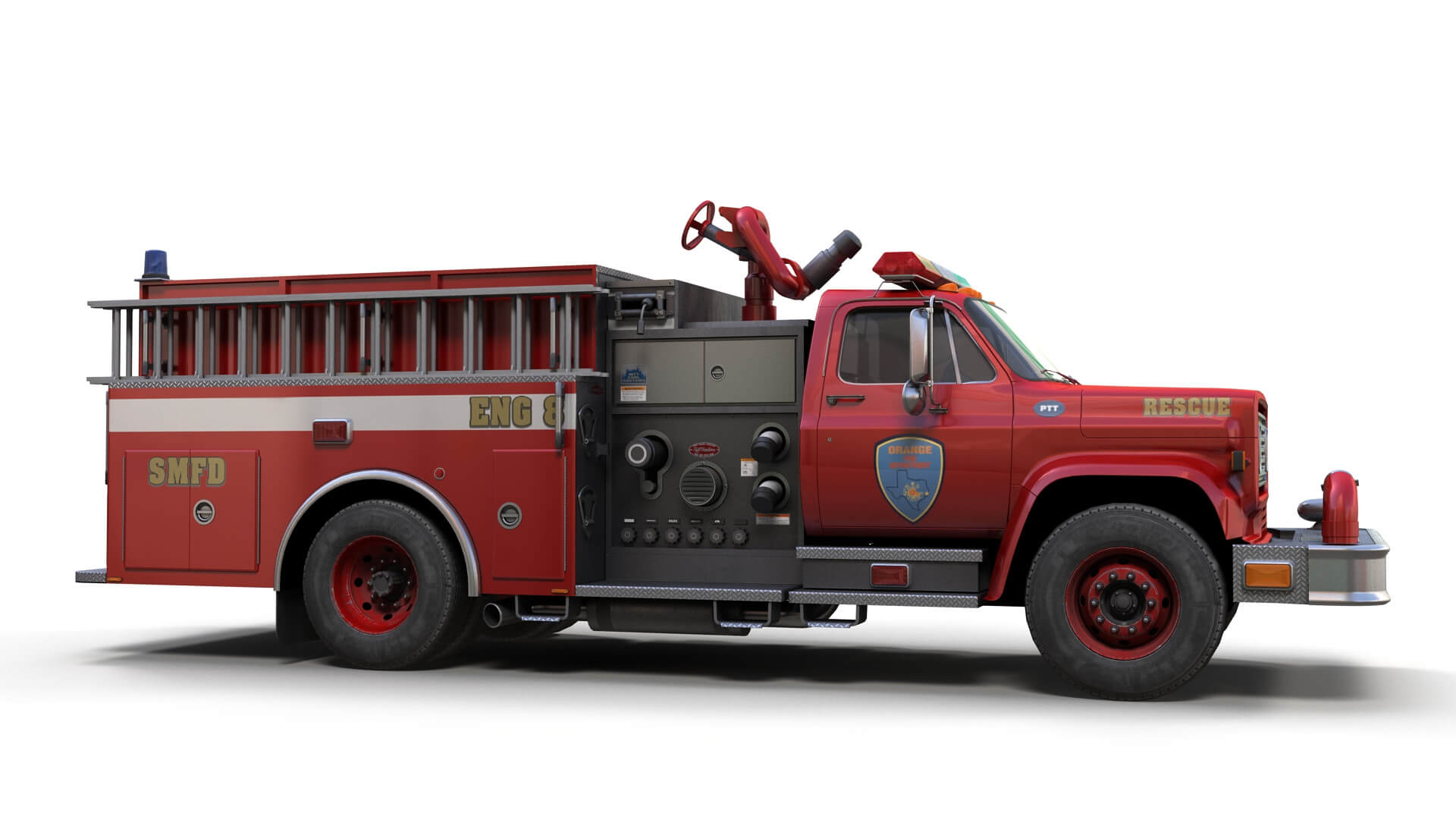 Vintage Fire Truck - 3D Model by Veaceslav Condraciuc