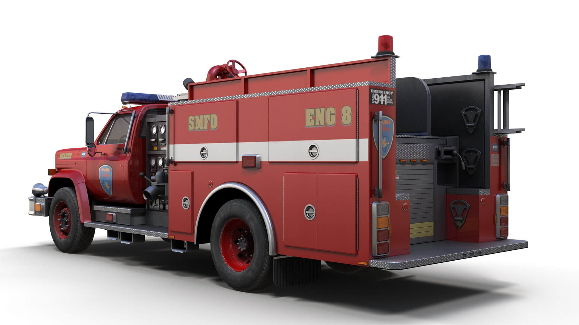 Vintage Fire Truck - 3D Model by Veaceslav Condraciuc
