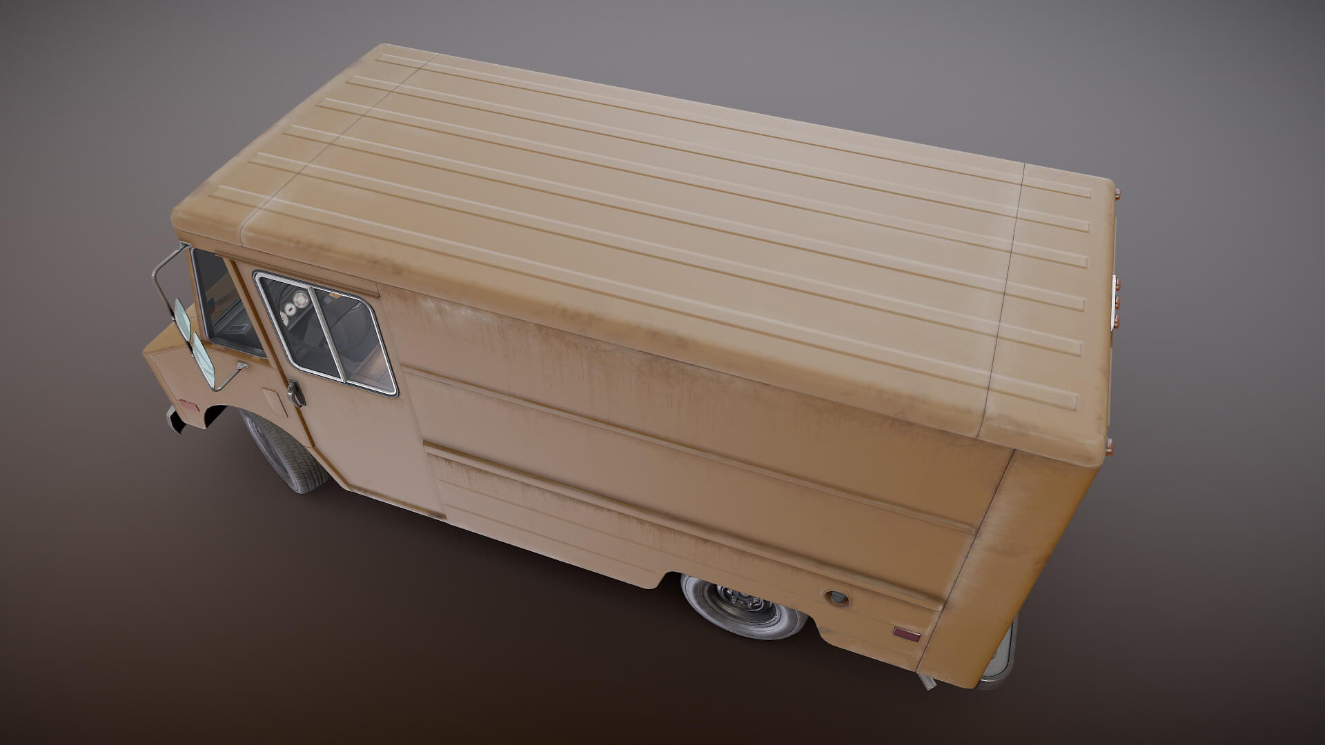 Vintage Industrial Boxvan - 3D Model by Veaceslav Condraciuc