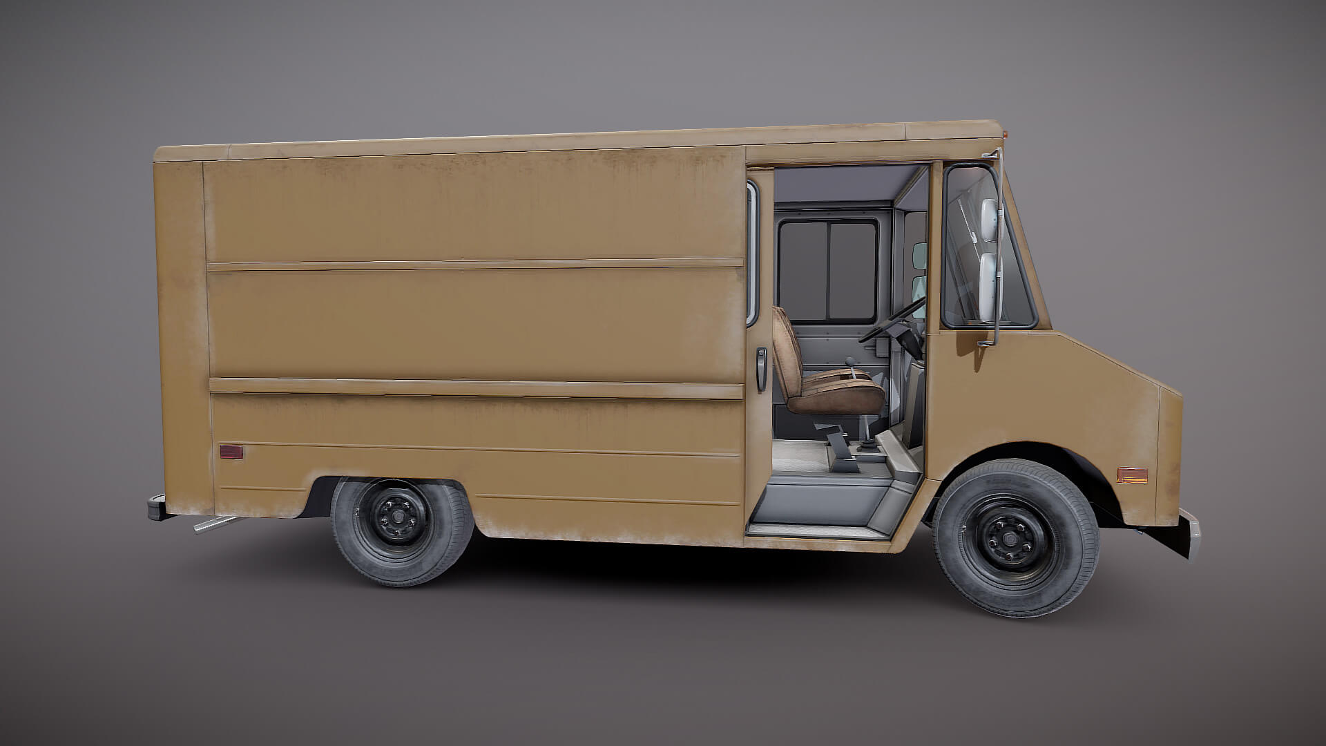 Vintage Industrial Boxvan - 3D Model by Veaceslav Condraciuc
