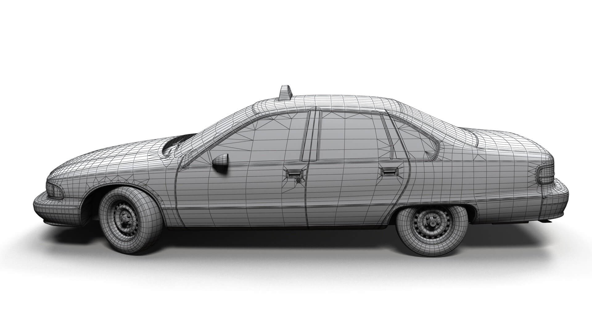 Yellow Taxi Sedan - 3D Model by Veaceslav Condraciuc