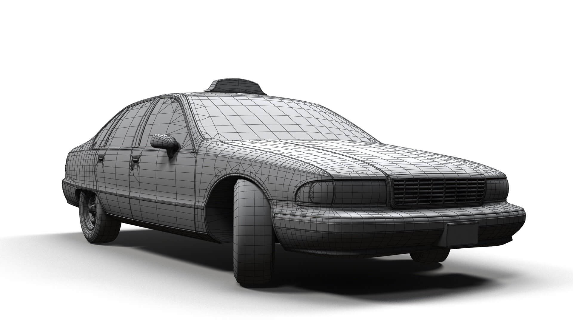 Yellow Taxi Sedan - 3D Model by Veaceslav Condraciuc