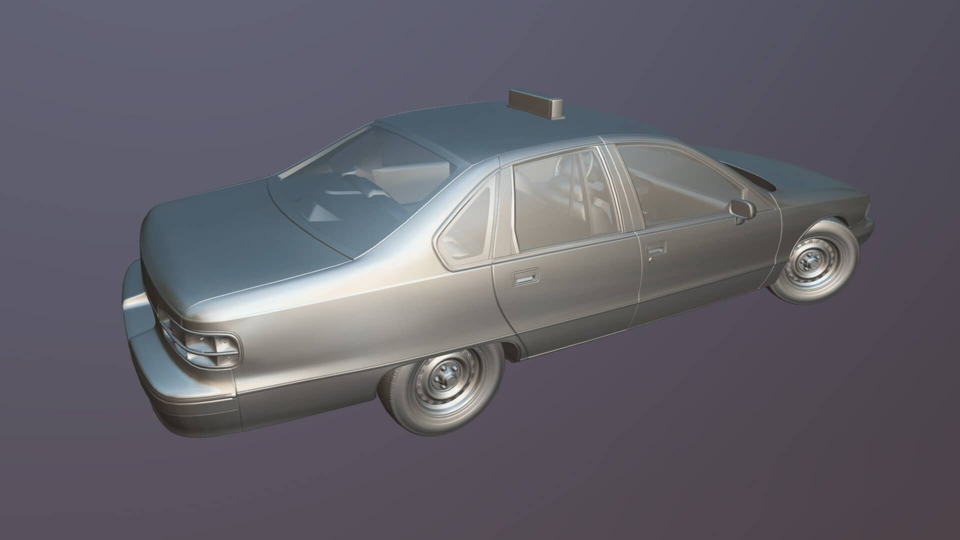 Yellow Taxi Sedan - 3D Model by Veaceslav Condraciuc