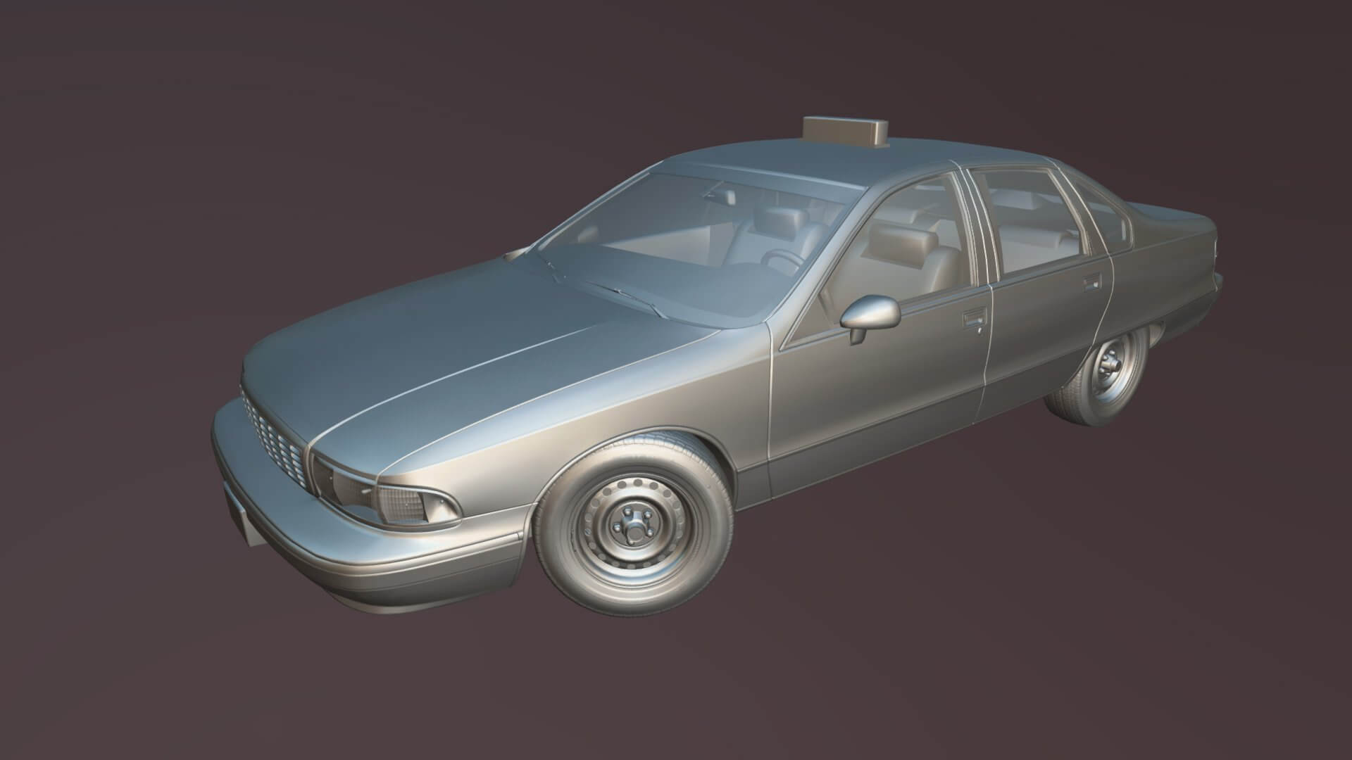 Yellow Taxi Sedan - 3D Model by Veaceslav Condraciuc