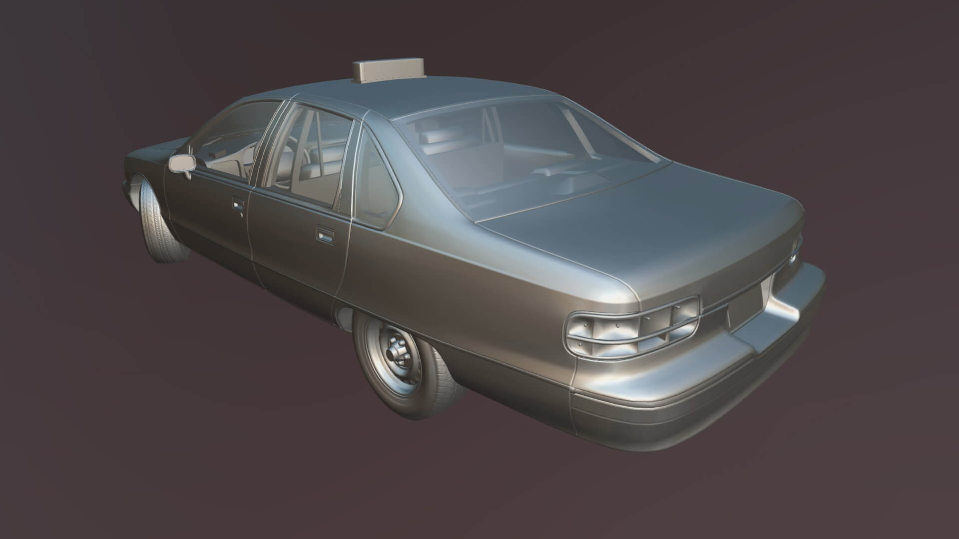 Yellow Taxi Sedan - 3D Model by Veaceslav Condraciuc