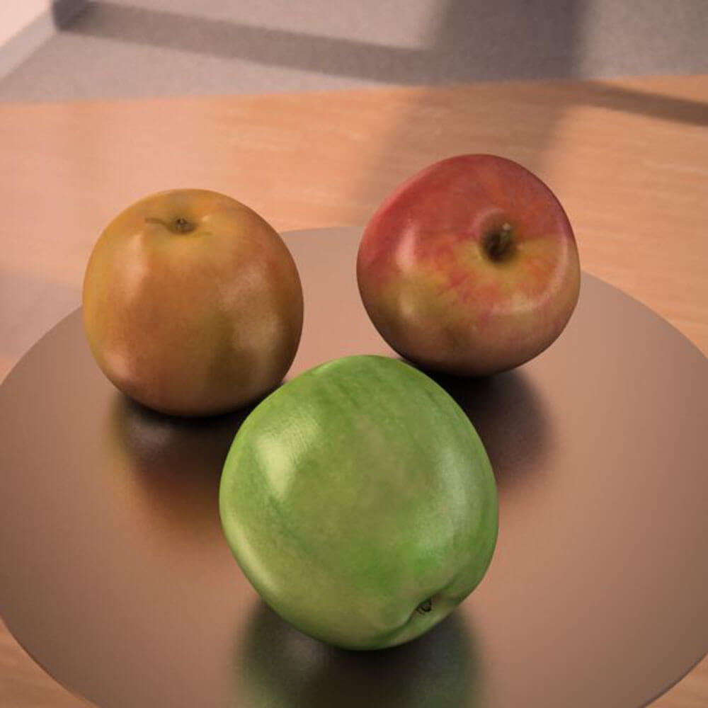 Apple Fruit - 3D Model by vefilanna
