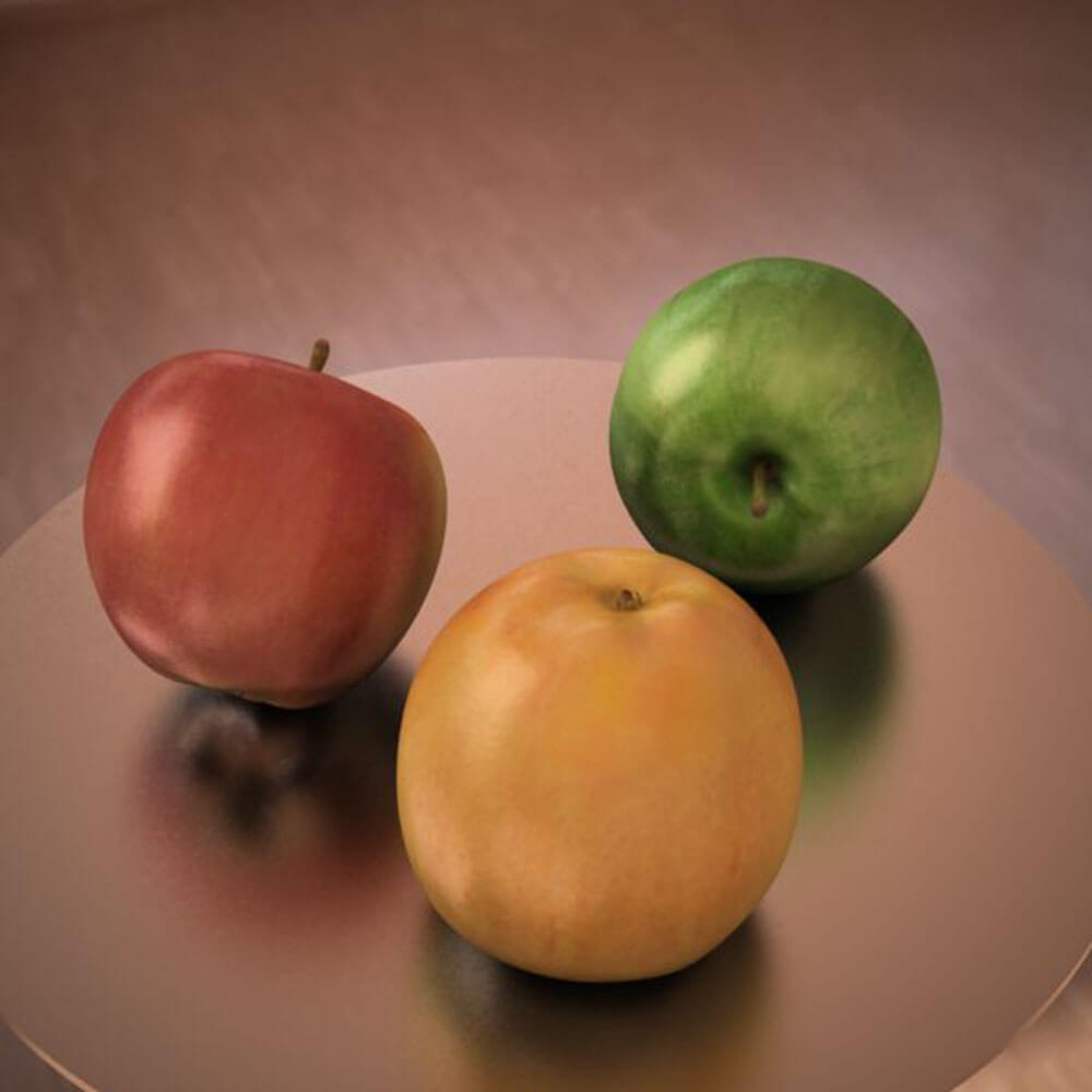 Apple Fruit - 3D Model by vefilanna