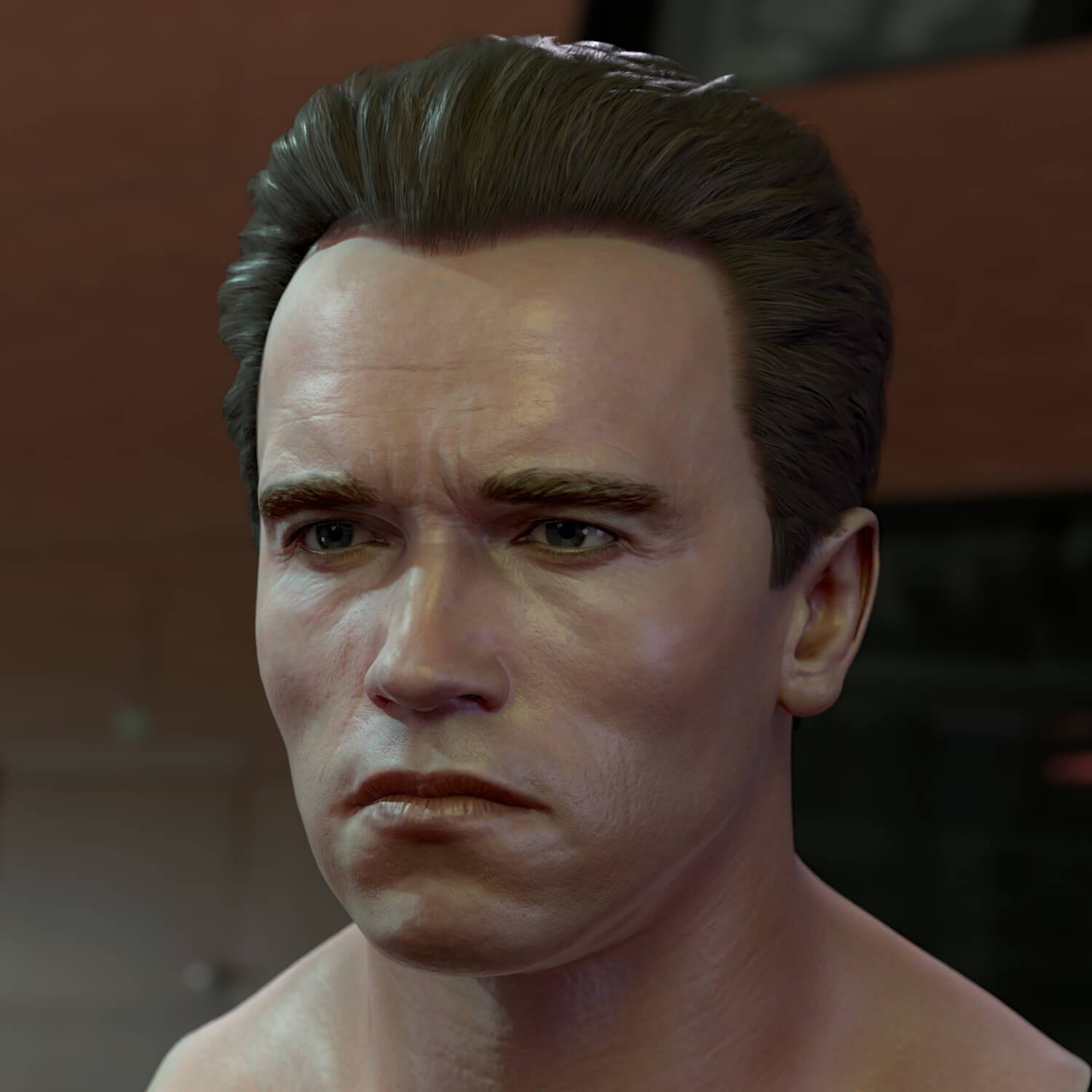 3D Model Arnold Schwarzenegger Head by vefilanna