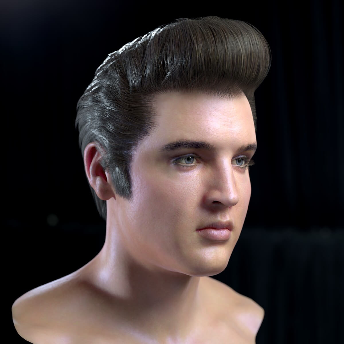 3D Model Elvis Presley Head by vefilanna