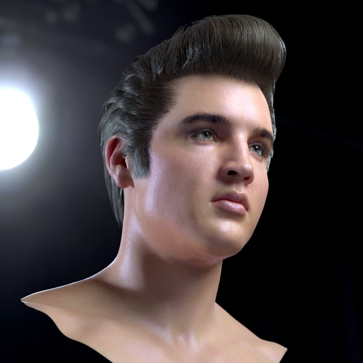 3D Model Elvis Presley Head by vefilanna