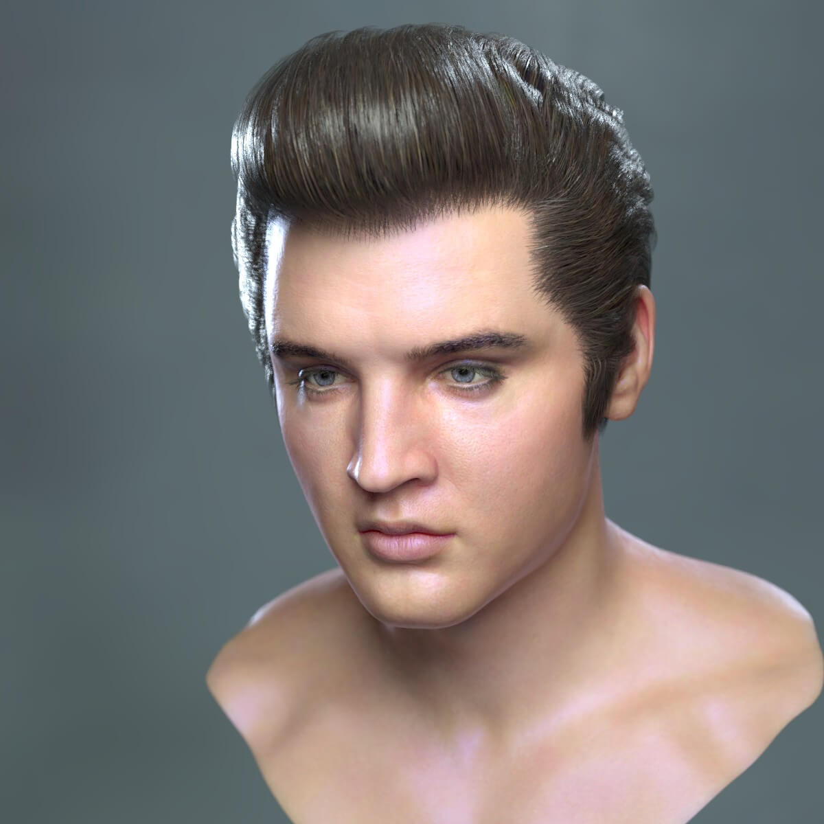 3D Model Elvis Presley Head by vefilanna