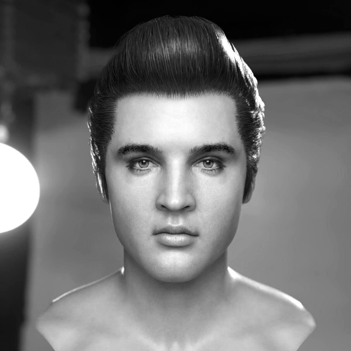 3D Model Elvis Presley Head by vefilanna