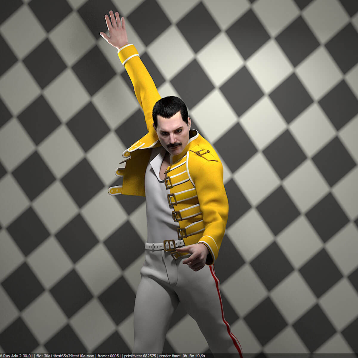 Freddie Mercury - 3D Model by vefilanna