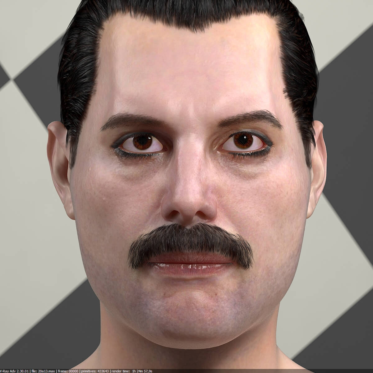 Freddie Mercury - 3D Model by vefilanna