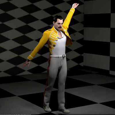 Freddie Mercury - 3D Model by vefilanna
