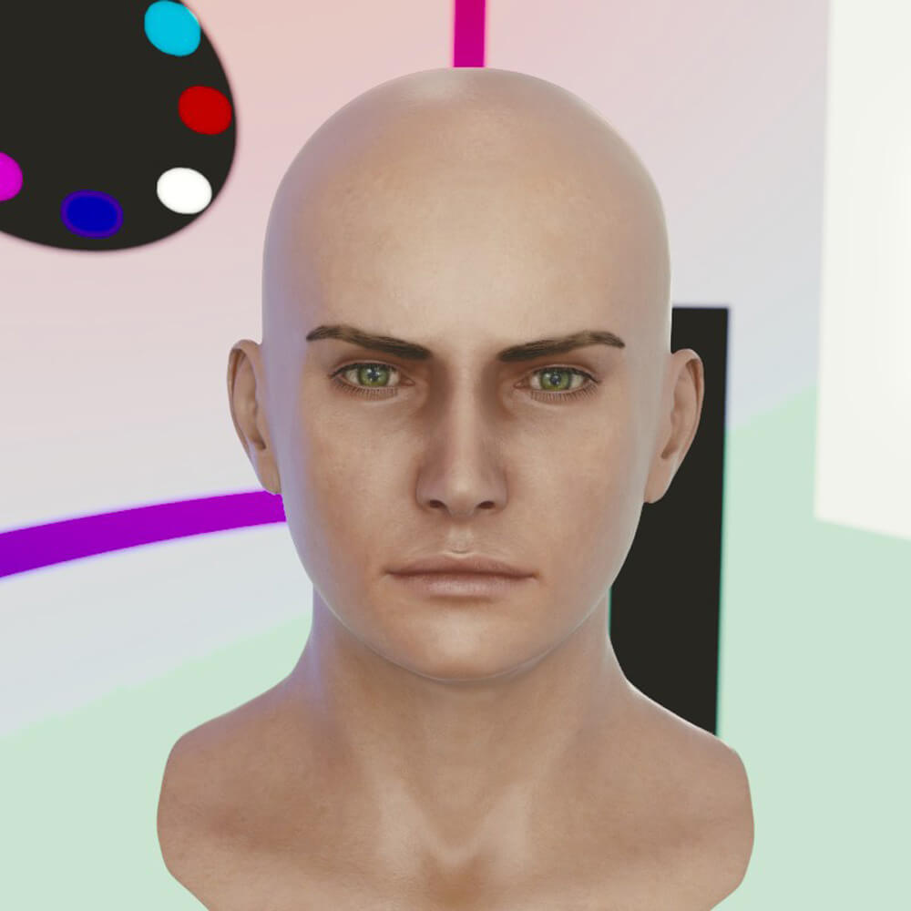 3D Model Human Head Male V6 by vefilanna